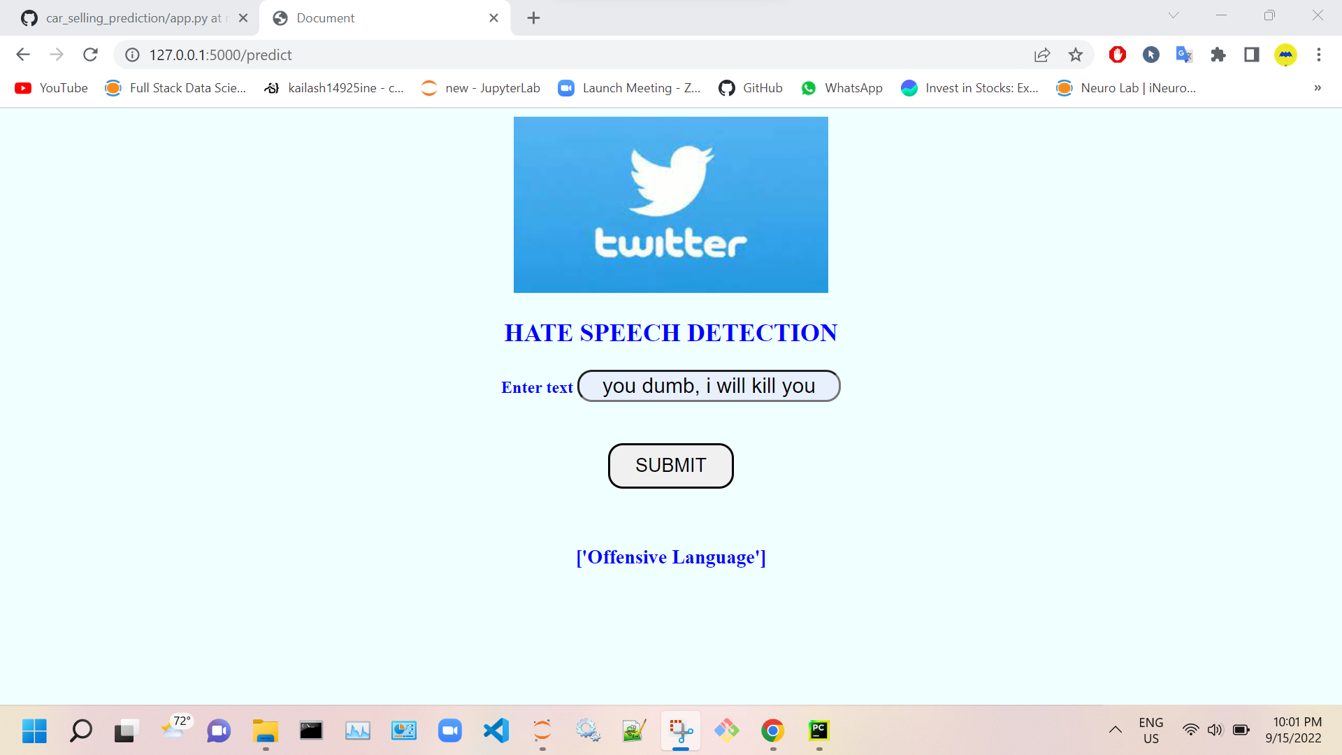GitHub - kailash-kangne/Twitter-hate-speech-prediction-by-NLP