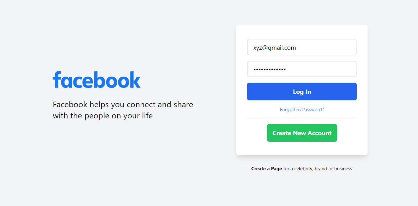 Github Aayushdev 02 Facebook Login Page Ui Tailwind