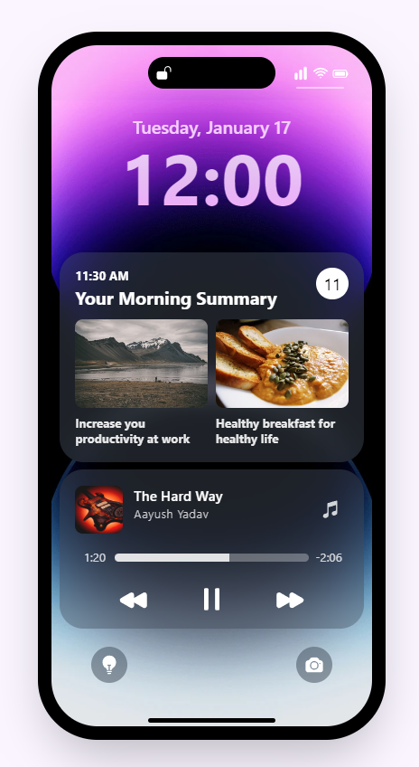 GitHub - AayushDev-02/iOS-16-Lock-Screen-UI-Tailwind-CSS-