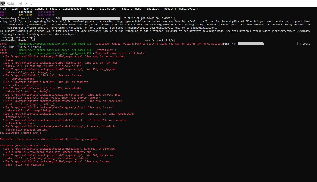 Problem With Loading Pygmalion 6b · Issue 469 · Henk717koboldai · Github