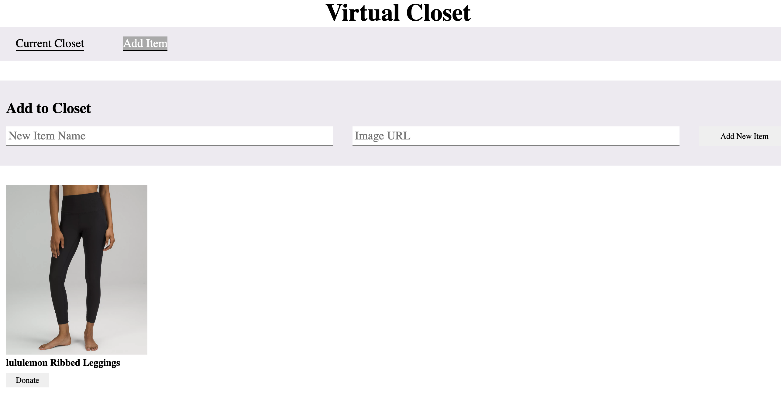 GitHub - marleykw/phase-3-project-front-end: Phase 3 Project - Closet ...