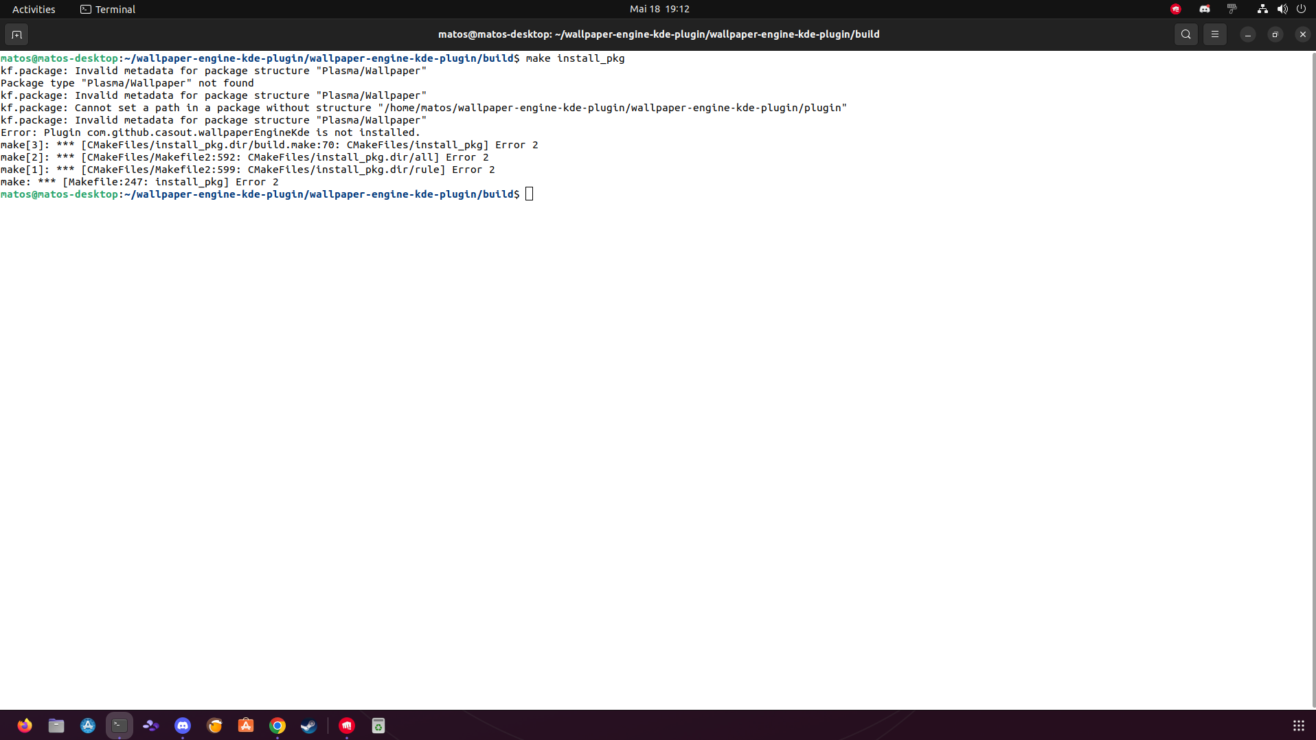 Pls Help me to fix PKG · Issue #172 · catsout/wallpaper-engine-kde-plugin · GitHub