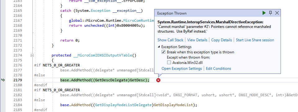 ControlCatalog.Desktop crashes with MarshalDirectiveException at startup · Issue #9599 ...