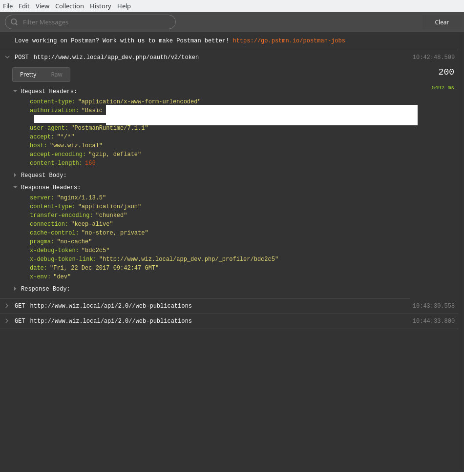Auth token not sent with request (Linux) · Issue #4008 · postmanlabs/postman-app-support · GitHub