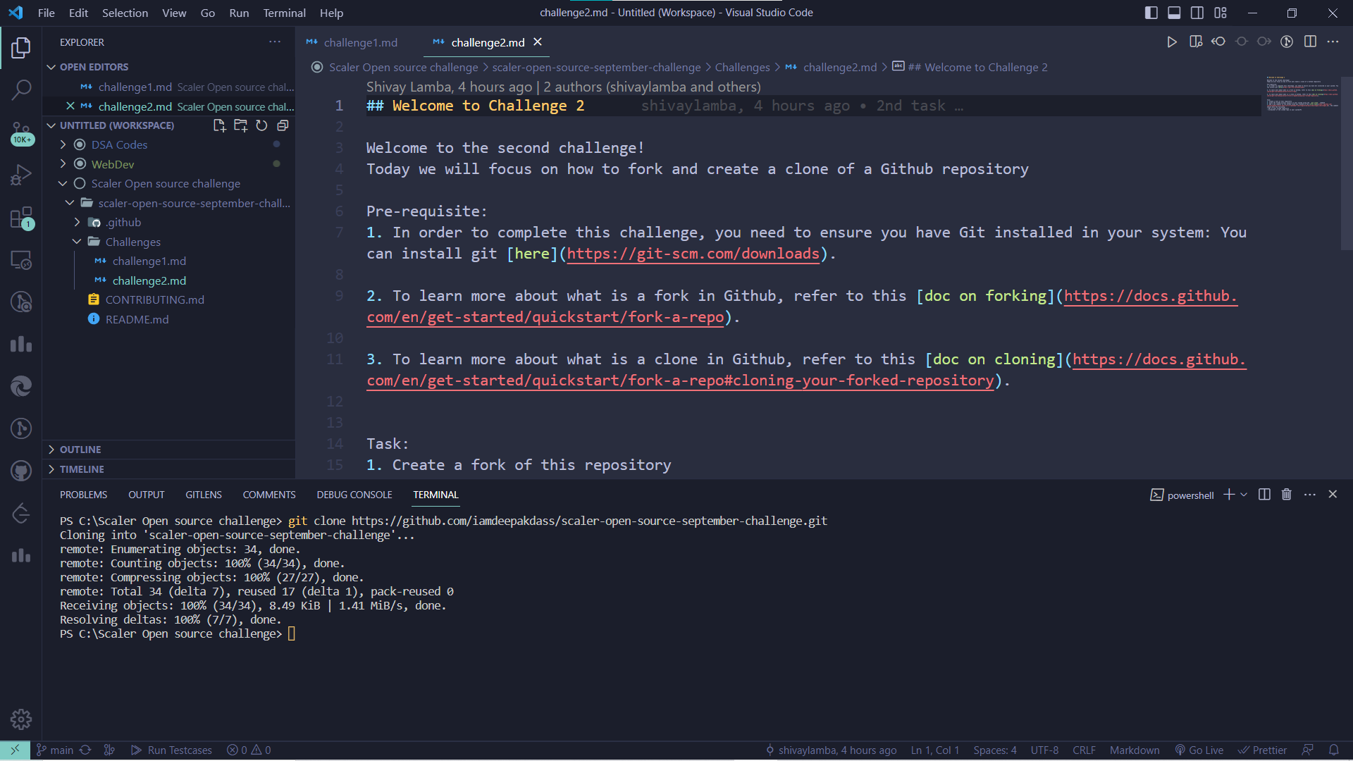 Challange #1:Deepak Dass · Issue #93 · scaleracademy/scaler-open-source ...