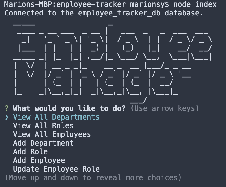 GitHub - marionsy/employee-tracker