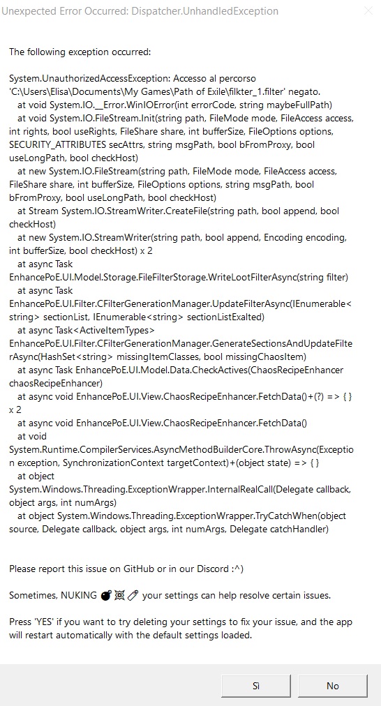 Unexpected error: Dispatcher.UnhandledException · Issue #373 ...