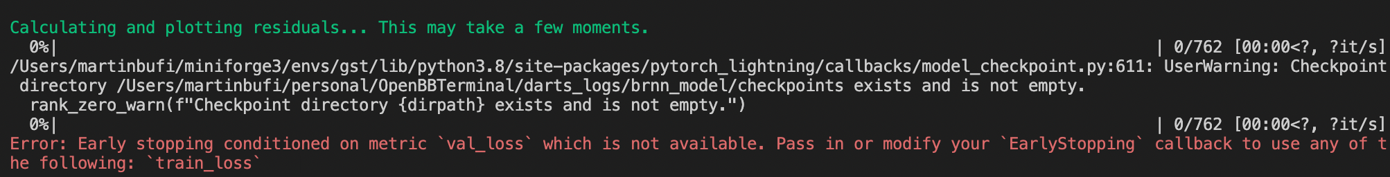 [BUG] Residuals with val_loss · Issue #1155 · unit8co/darts · GitHub