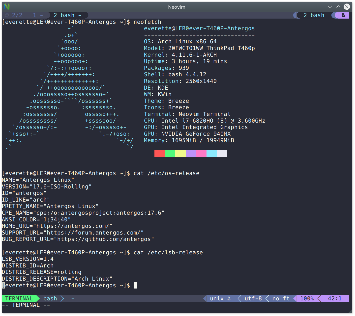 Antergos shown as Arch after installing lsb-release · Issue #755 · dylanaraps/neofetch · GitHub