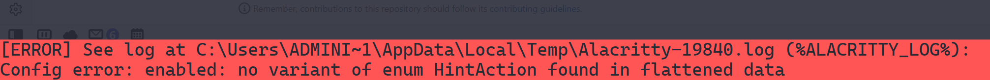 Error about the hint command on Windows · Issue #6490 · alacritty/alacritty · GitHub