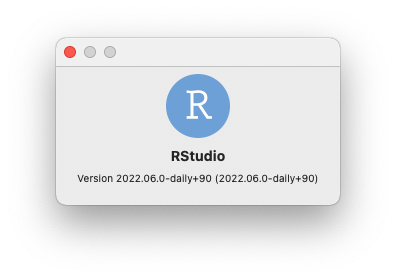 Display our About dialog via RStudio / About RStudio menu on Mac ...