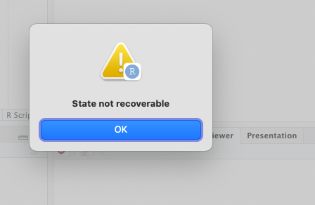 "State not recoverable" error when creating new Quarto doc (Electron) · Issue #10871 · rstudio ...