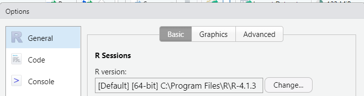 R Version not shown in Global Options on Windows (Electron) · Issue ...