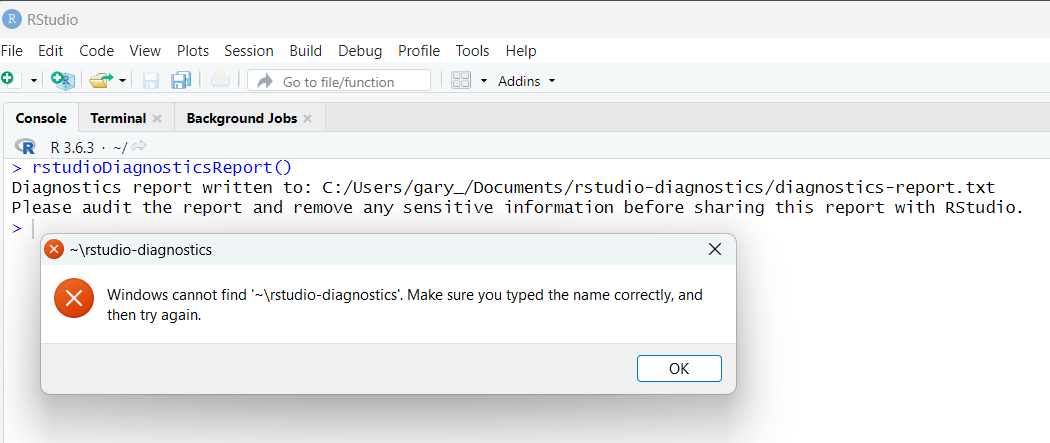 "Write Diagnostics Report" command doesn't show report in Finder/Explorer · Issue #12570 ...