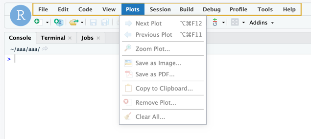Strange styling of main menu when using keyboard · Issue #5456 · rstudio/rstudio · GitHub