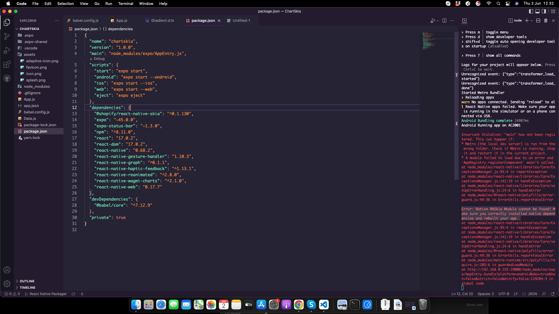 While running in Expo: Error: Native RNSkia Module cannot be found! · Issue #478 · Shopify/react ...