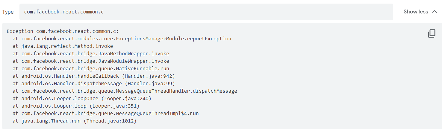 ExceptionsManagerModule.java line 83 com.facebook.react.modules.core.ExceptionsManagerModule ...
