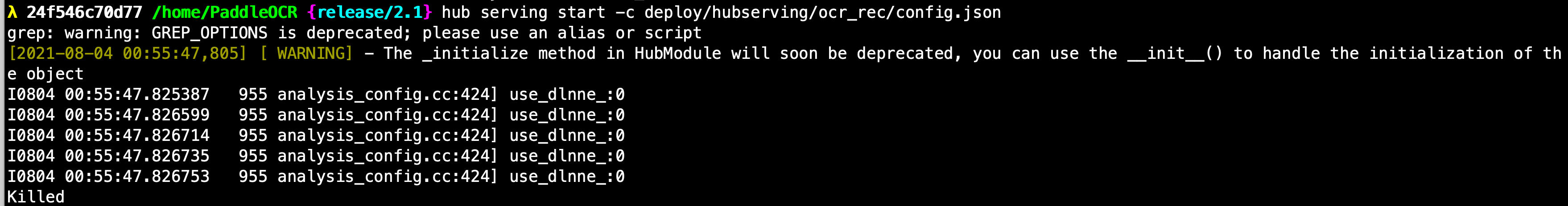 docker 部署两个服务报错 · Issue #1333 · PaddlePaddle/Serving · GitHub