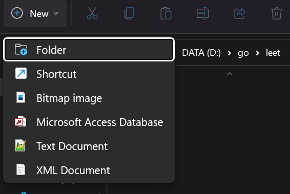 Context menu "New" option inconsistent with explorer.exe · Issue #9485 ...