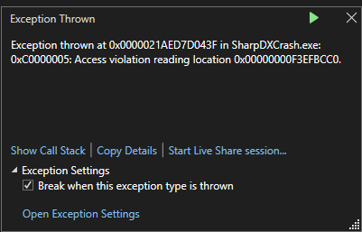 Weird SharpDX Crash · Issue #8078 · MonoGame/MonoGame · GitHub