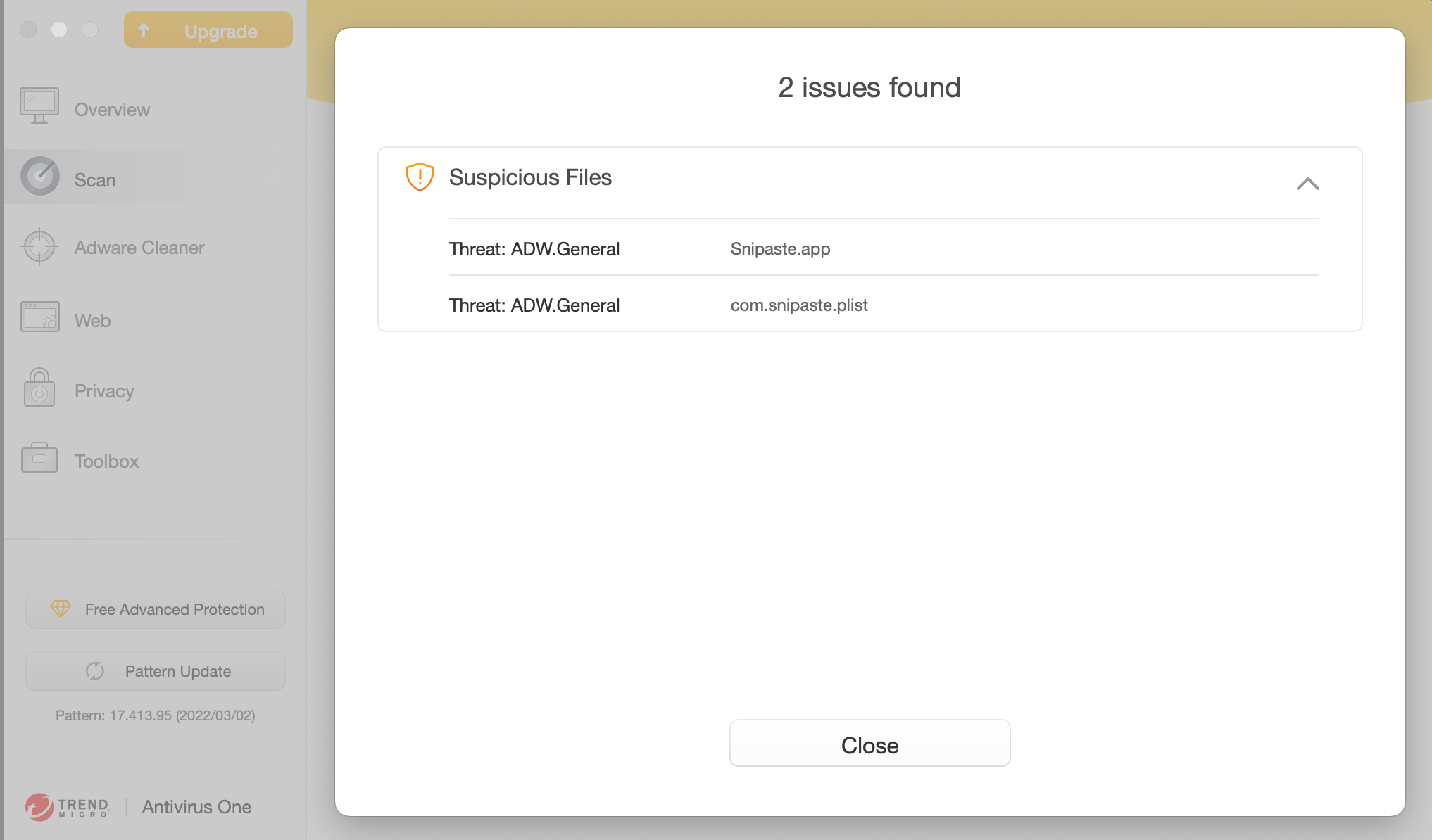 趋势杀毒软件报snipaste for mac 软件有 ADW.General 病毒 · Issue #2140 · Snipaste/feedback · GitHub