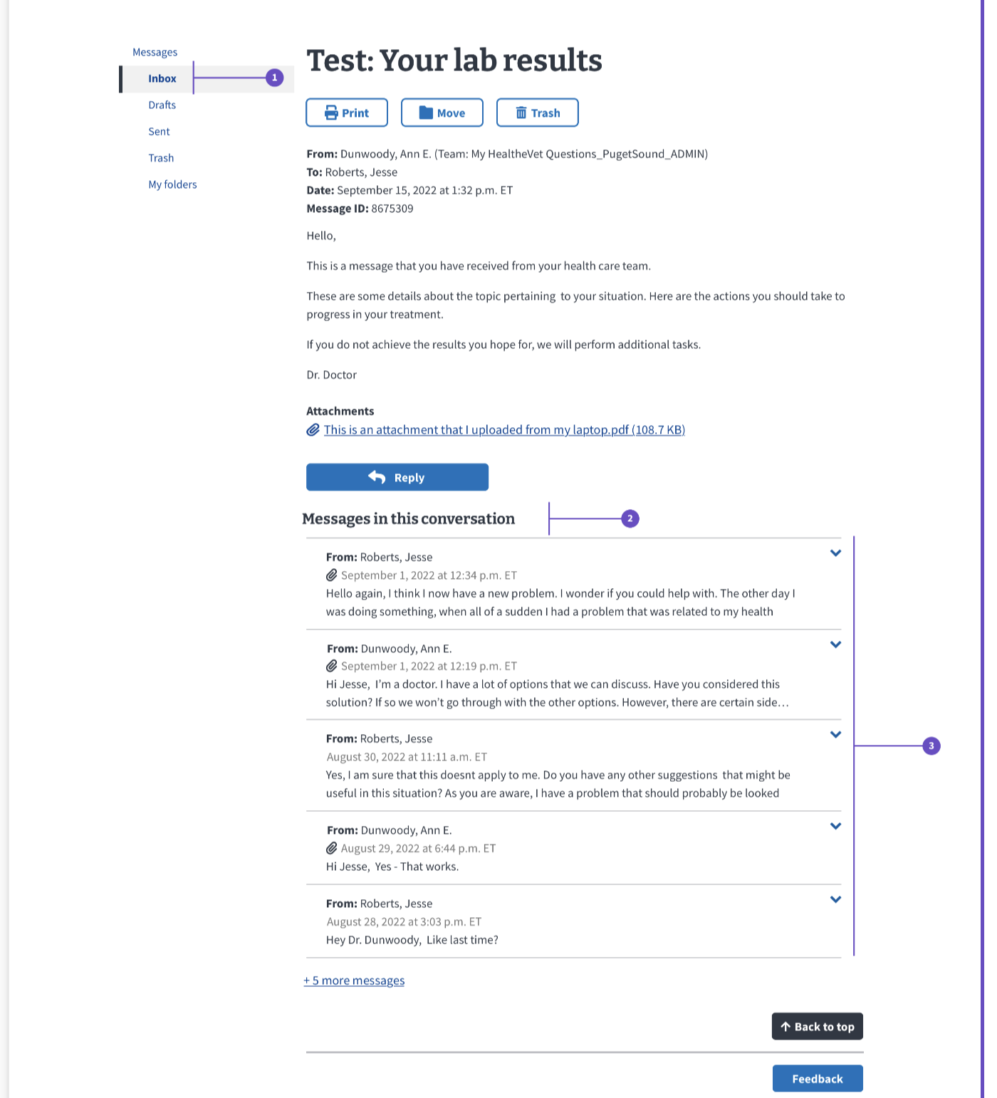Midpoint Review - Design Feedback - VFS MHV Secure Messaging, MHV ...