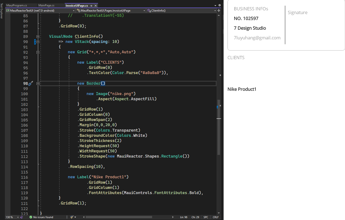 Controls are not showing up inside a Grid. · Issue #11 · adospace/reactorui-maui · GitHub