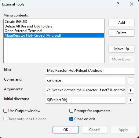 Start hot reload after project run · Issue #83 · adospace/reactorui-maui · GitHub