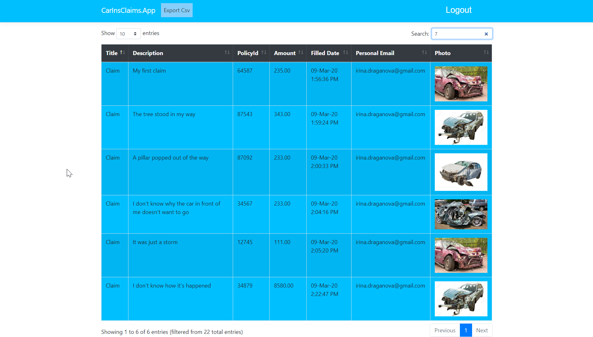 GitHub - IrinKos/CarInsClaimsSystem: Web application with functionality ...