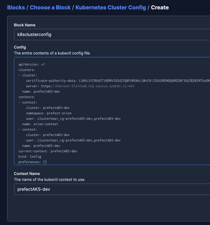 Unable to create a working KubeClusterConfig from Blocks page · Issue #8640 · PrefectHQ/prefect ...