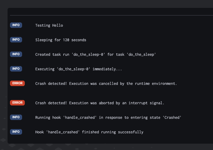 Flow hooks `on_crashed` / `on_cancellation` not executing correctly ...