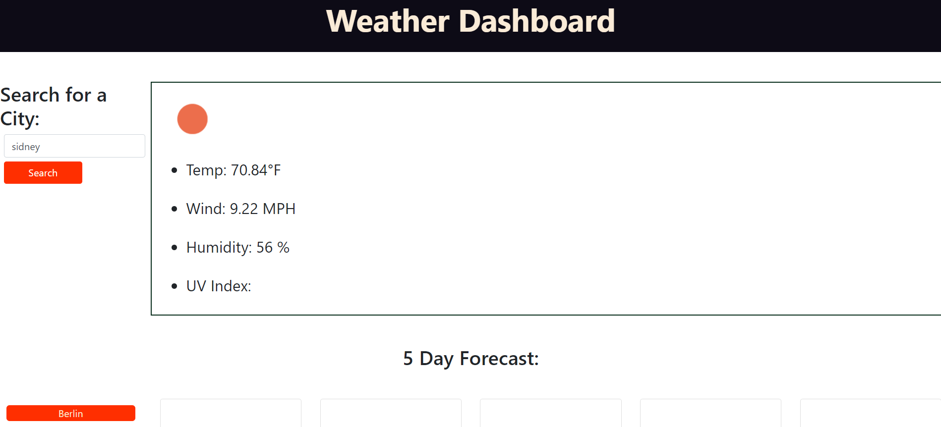 GitHub - bckstrb/weather-dashboard