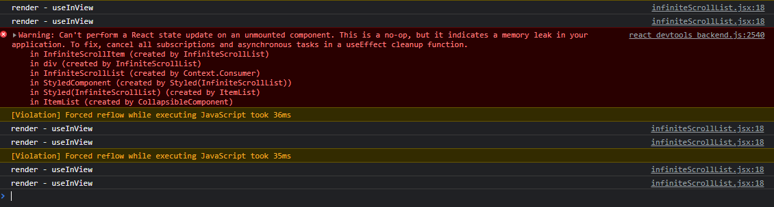 Observer not unmounted? · Issue #650 · wellyshen/react-cool-inview · GitHub