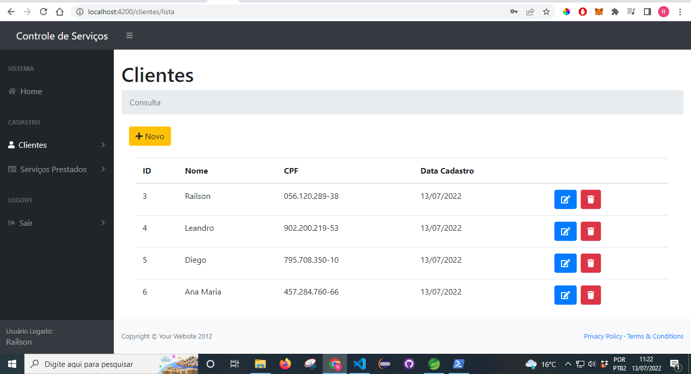 GitHub - RailsonLL/Controle-de-Servicos-Angular-9: Projeto utilizando Angular 8; Java; Spring ...