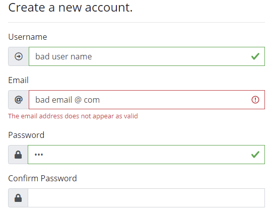 Registration validation feedback is misleading · Issue #768 · cloudscribe/cloudscribe · GitHub
