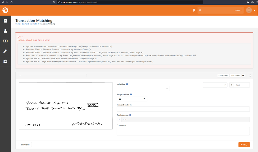 Transaction Matching Batch Campus Bug · Issue 5094 · Sparkdevnetwork Rock · Github