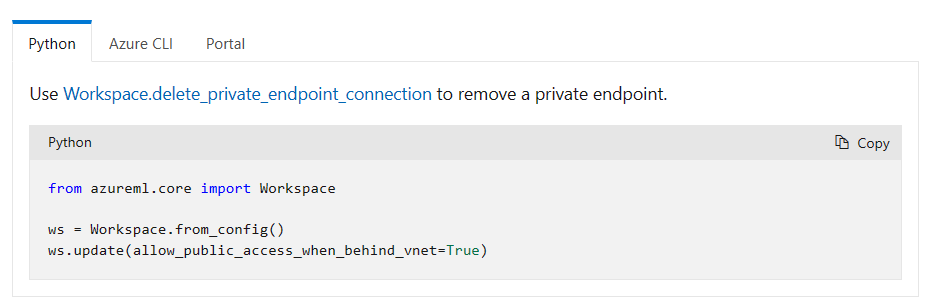 Python section of Enable public access links to wrong API · Issue #85421 · MicrosoftDocs/azure ...