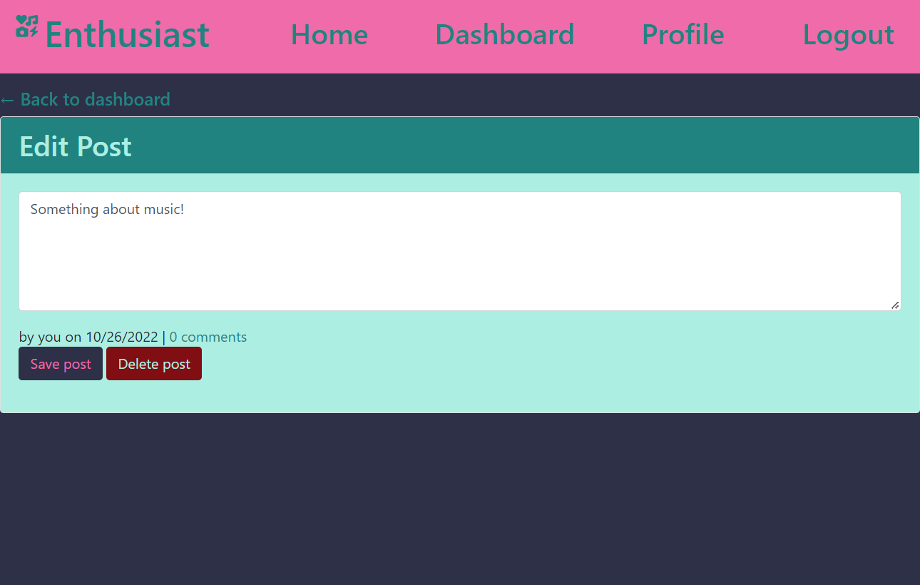GitHub - shanicesauce/enthusiast: Enthusiast is a social media application designed to connect ...