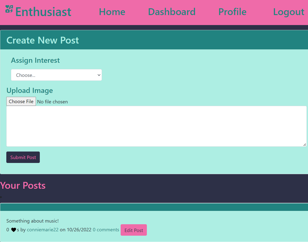 GitHub - shanicesauce/enthusiast: Enthusiast is a social media application designed to connect ...