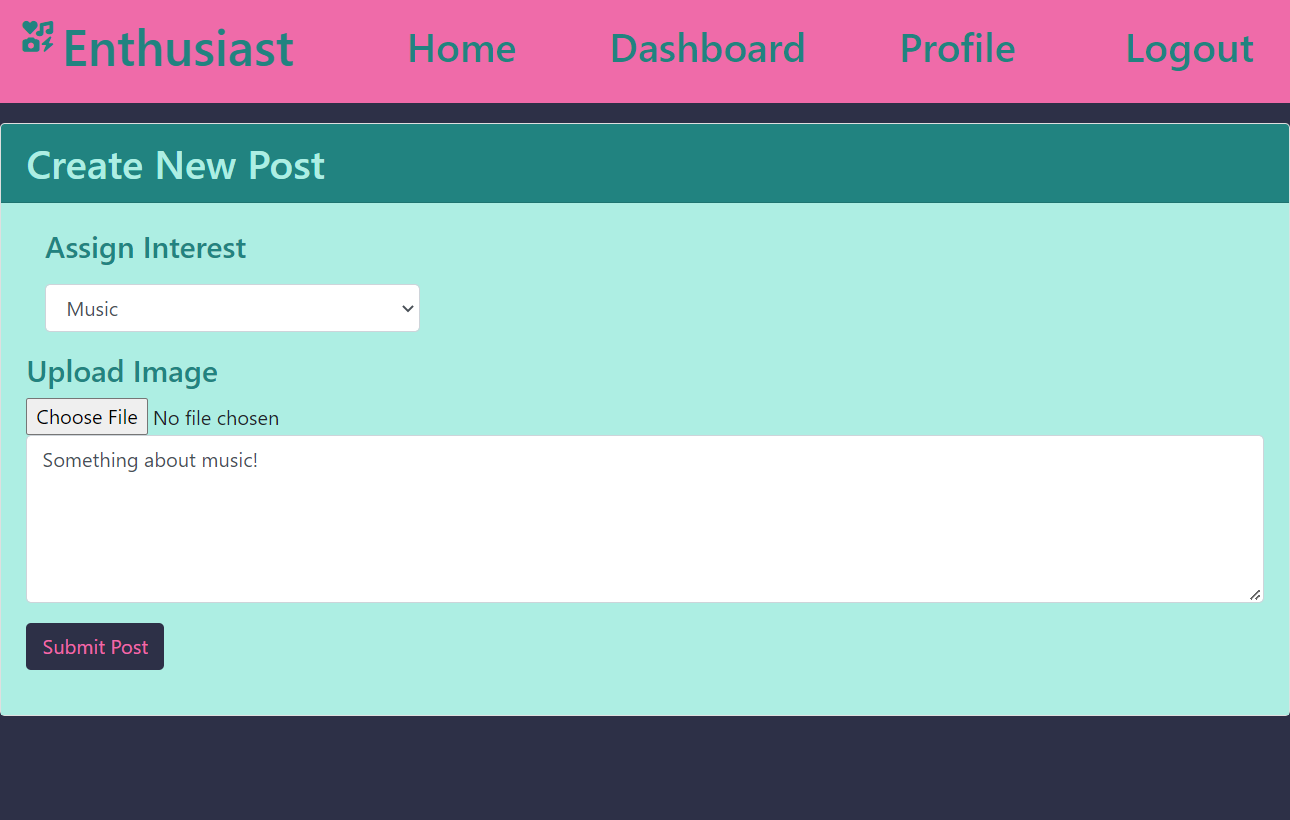 GitHub - shanicesauce/enthusiast: Enthusiast is a social media application designed to connect ...