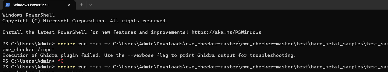 Execution of Ghidra plugin failed · Issue #400 · fkie-cad/cwe_checker · GitHub