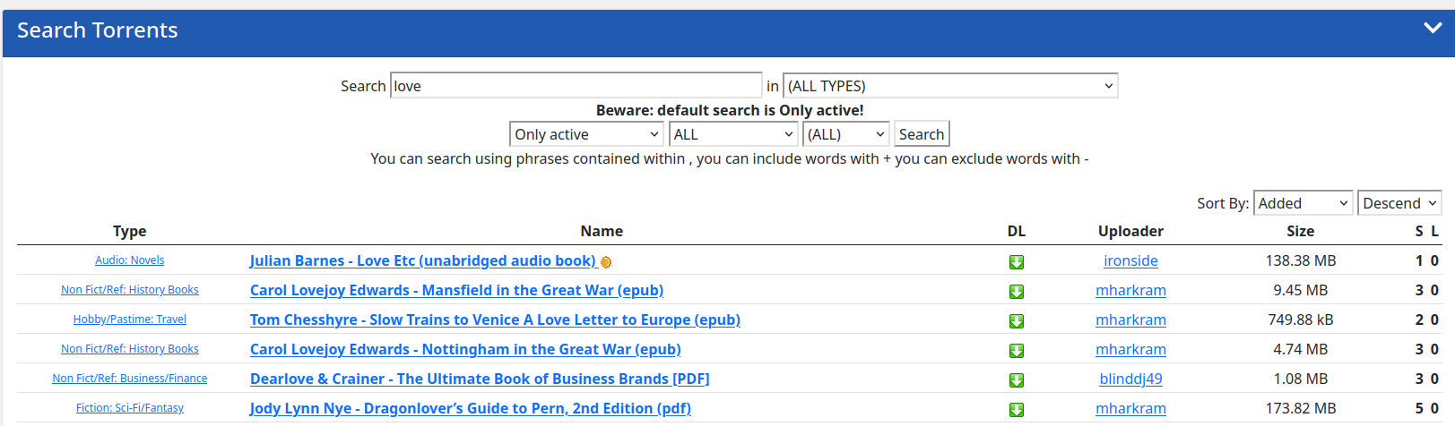 Ebooks Shares Size And Other Columns Are Wrong · Issue 13585 · Jackett Jackett · Github