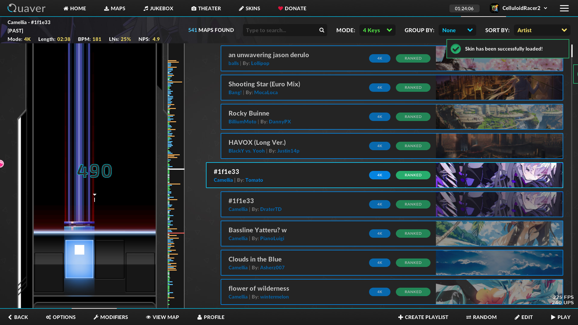 Quaver ignores image validity when matching holdlighting skin files ...