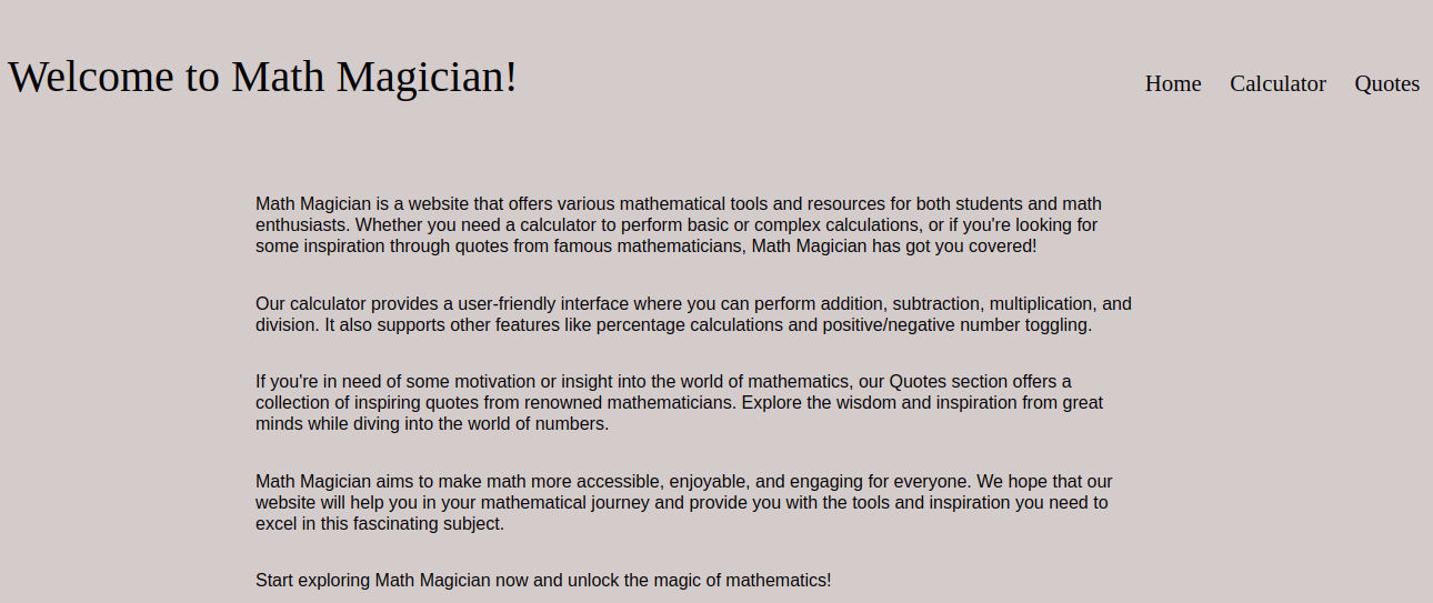 GitHub - Christelle-12/math-magician: Math-magician is a React-based single-page web app with a ...