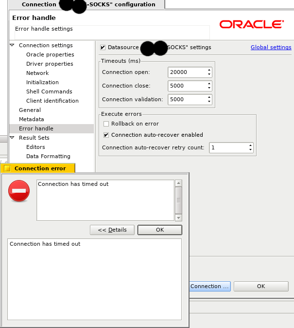 socks proxy support for oracle connection not working 5.2.0 · Issue ...