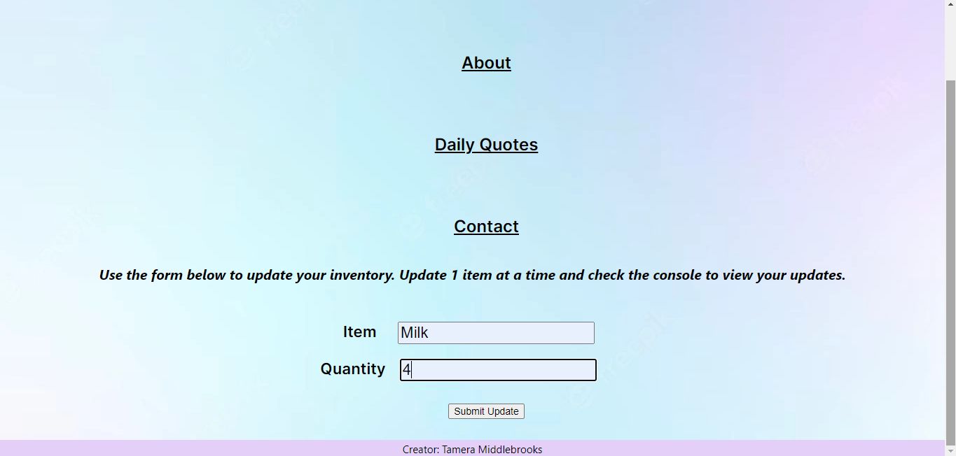 GitHub - tameramiddlebrooks/Inventory-App: Know Your Inventory: A react ...