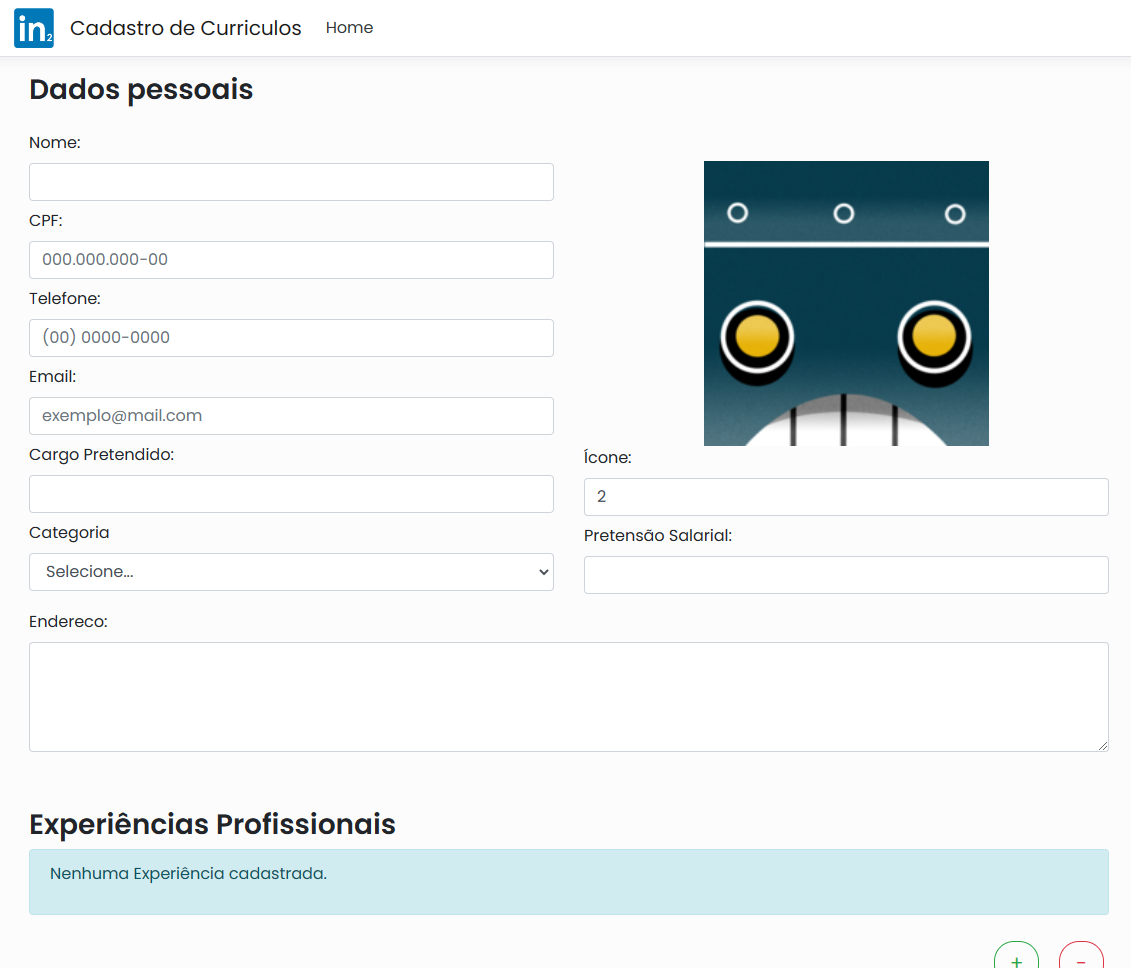 GitHub - ViniciusBenevidesdaSilva/CadastroCurriculo: Projeto desenvolvido para a disciplina de ...