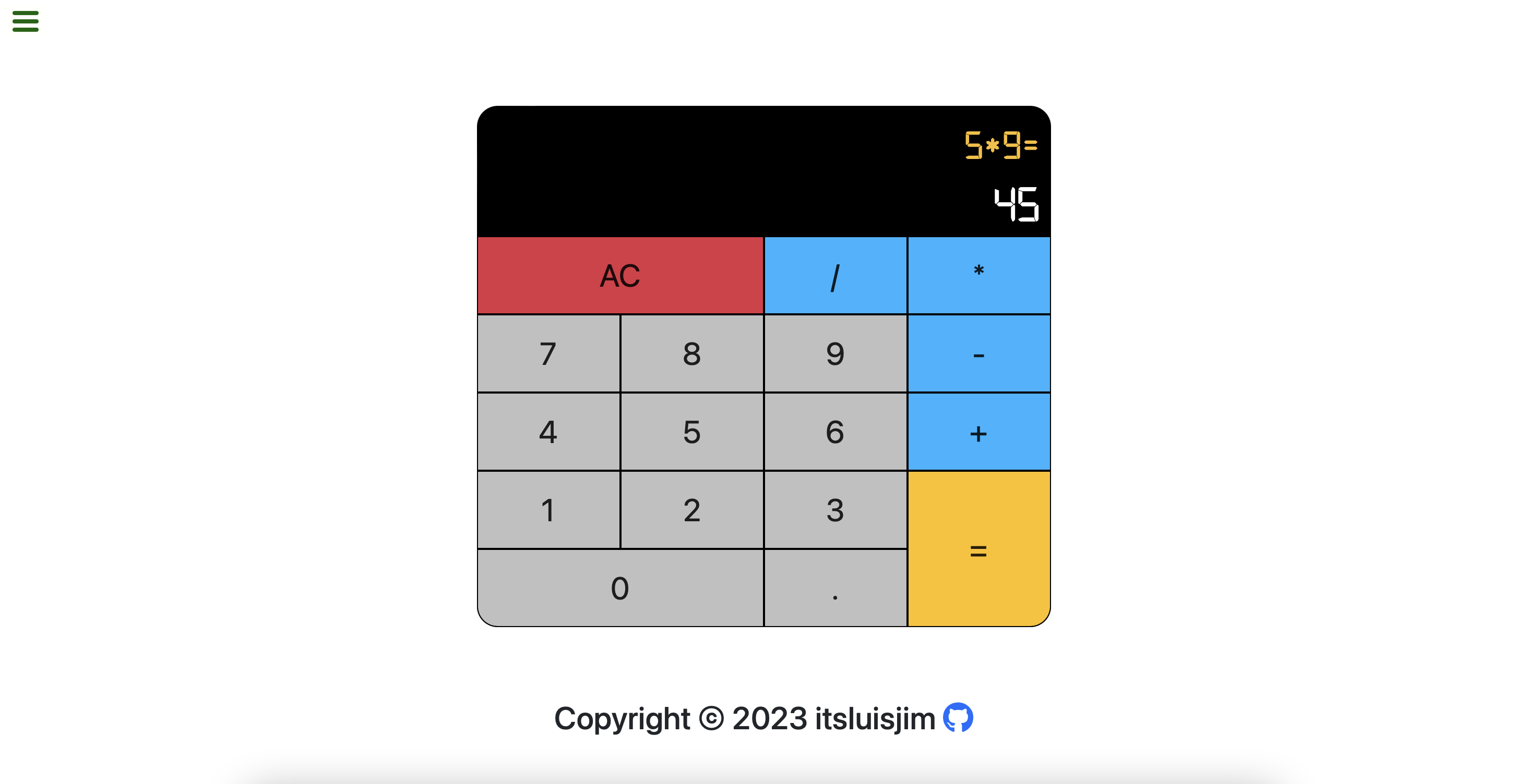 GitHub - itsluisjim/FreeCodeCamp-ReactJSCalculator: React Calculaor
