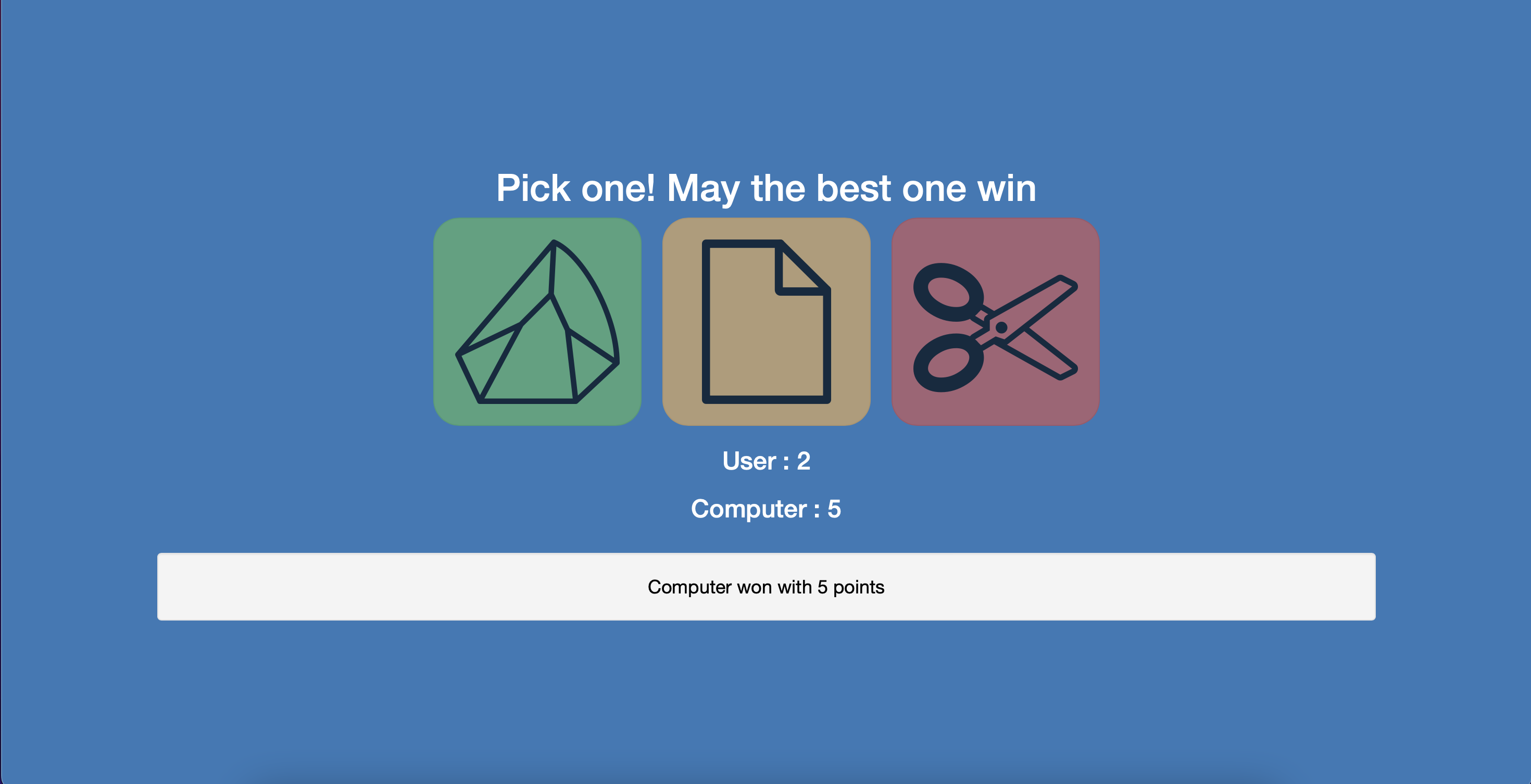 GitHub - itsluisjim/theOdinProject-PaperRockScissors: A game of paper rock scissors