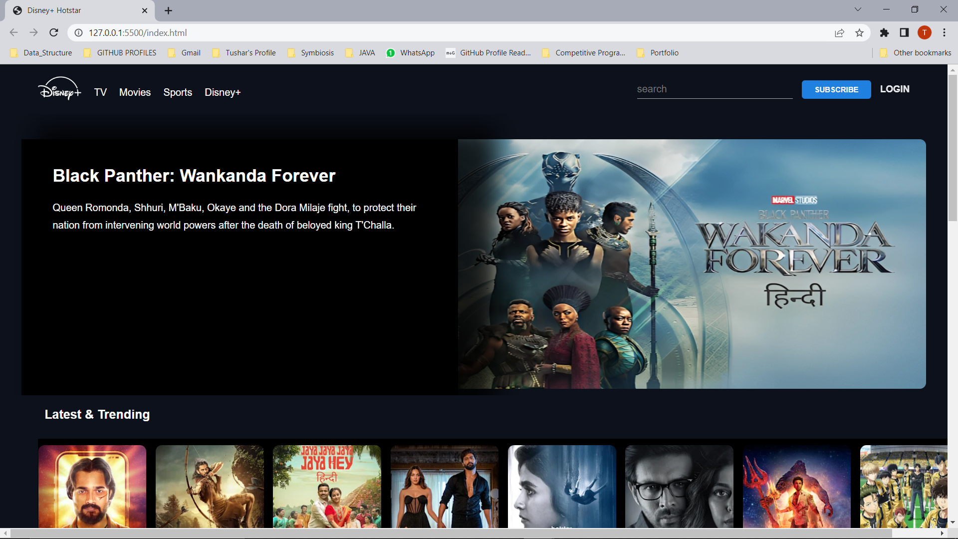 GitHub - tusharkale29/Hotstar-clone
